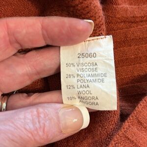 Source Unknown | Jackets & Coats | Rust Angora Wool Blend Draped ...